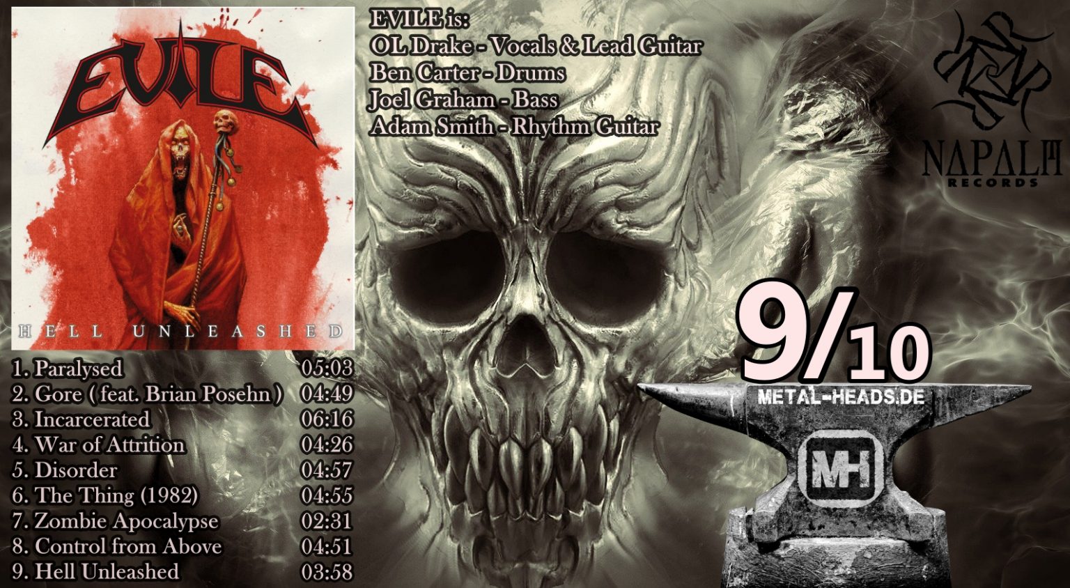 EVILE-„Hell Unleashed“ Review – metal-heads.de