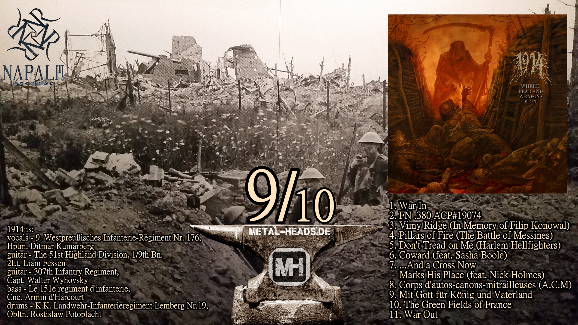 1914 – „Where Fear And Weapons Meet“ Review – metal-heads.de