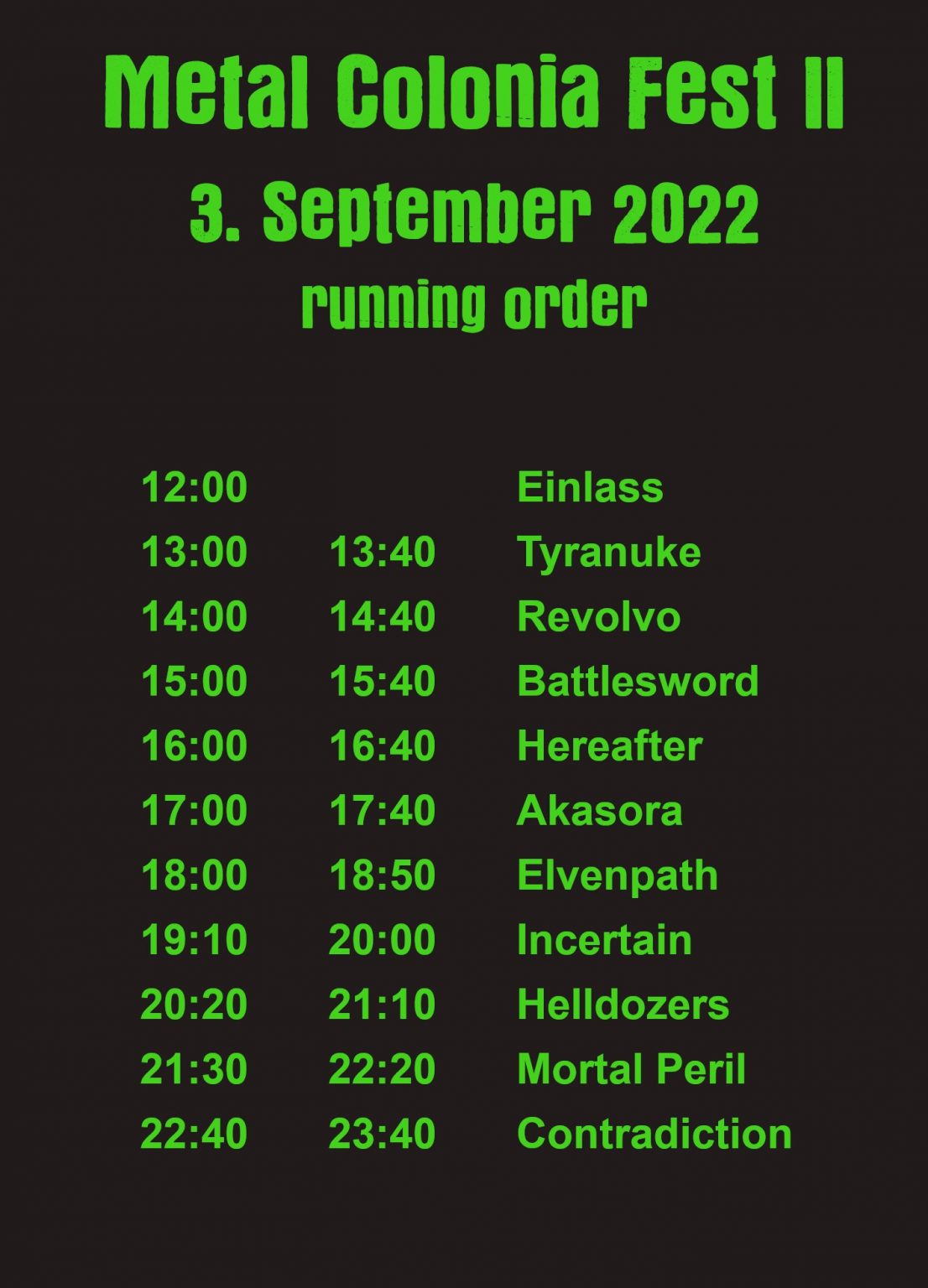 Metal Colonia Fest am 03.09.2022 - metal-heads.de