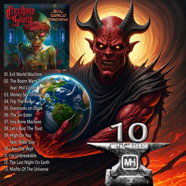 CROSSBONE SKULLY – „Evil World Machine“ Review – metal-heads.de